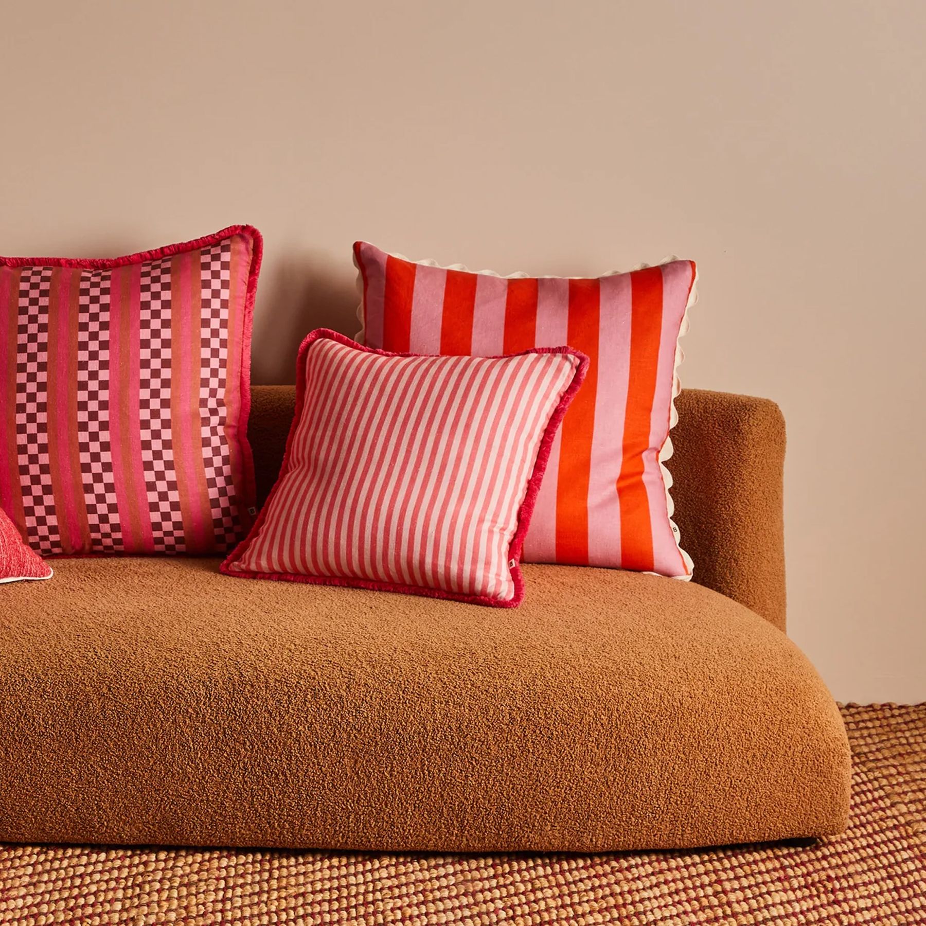 Bonnie And Neil Cushion Bold Stripe Sorbet