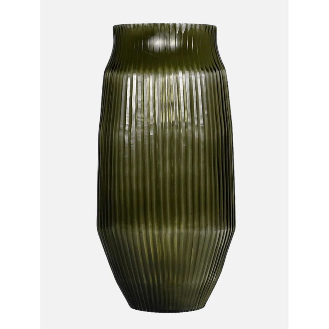Brian Tunks Cut Glass Vase Large Moss