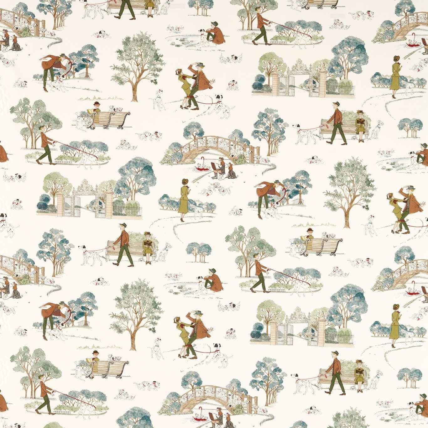 Sanderson Fabric Disney 101 Dalmatians Breezy Blue