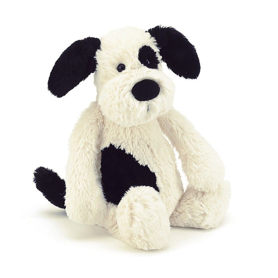 Jellycat Bashful Puppy Cream & Black Medium