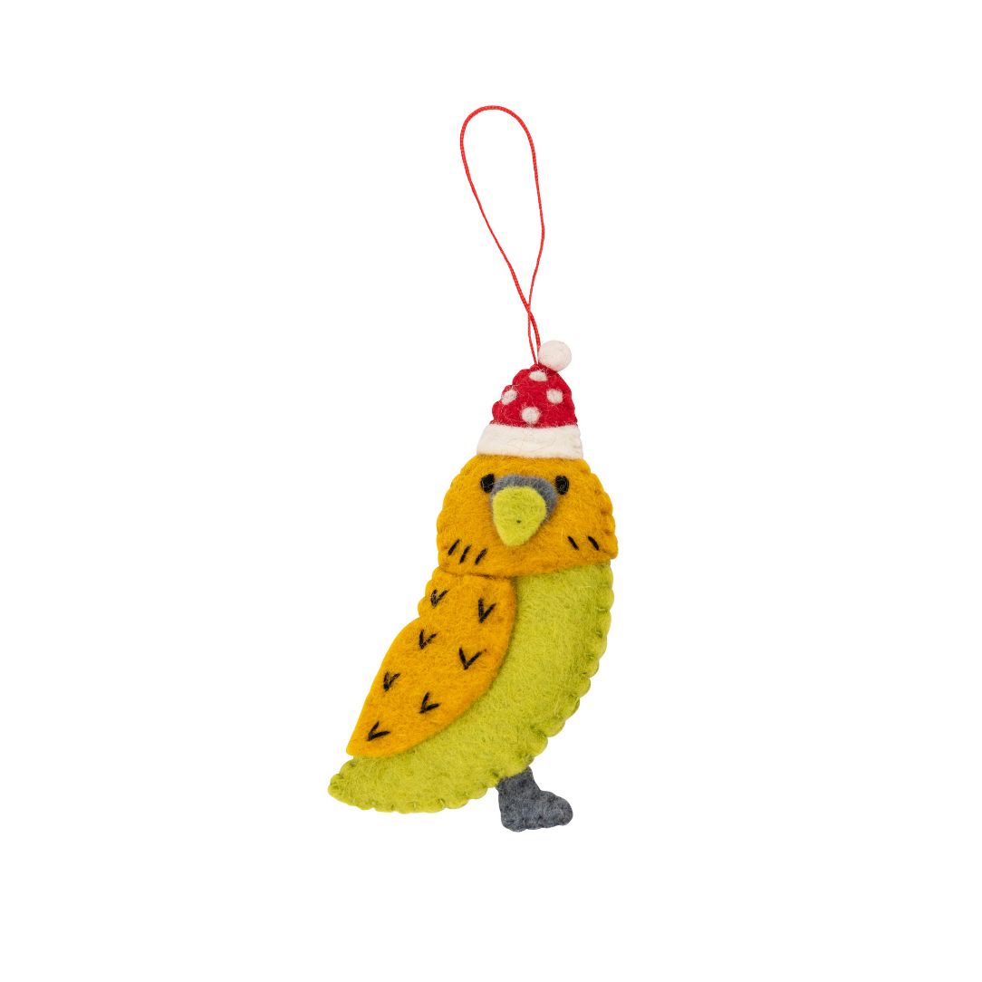 Pashom Christmas Decoration Budgie Green