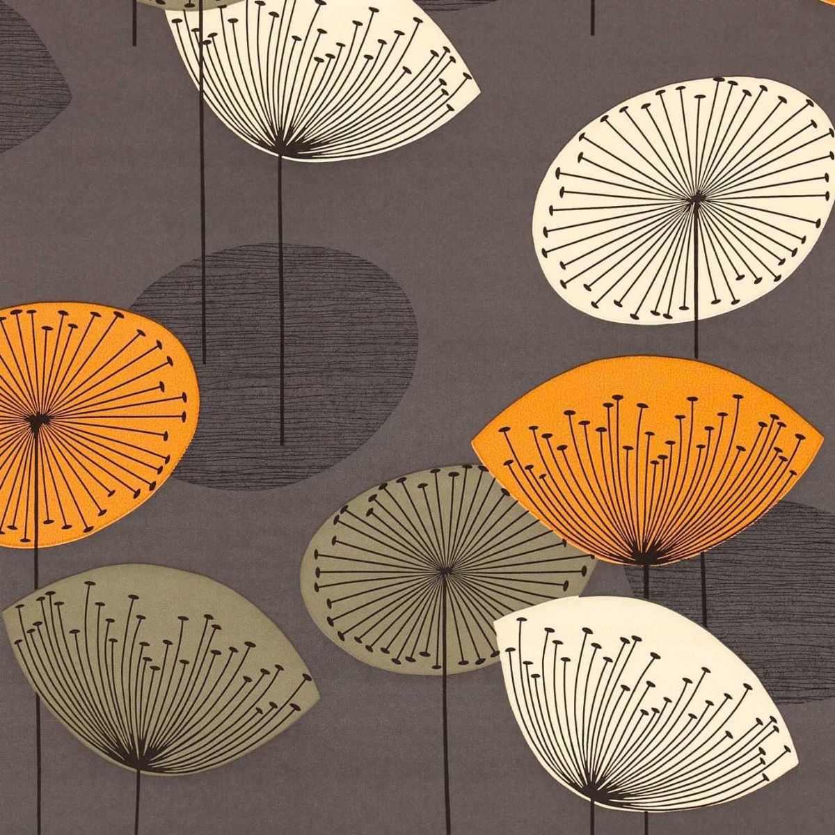 Sanderson Wallpaper Dandelion Clocks Slate