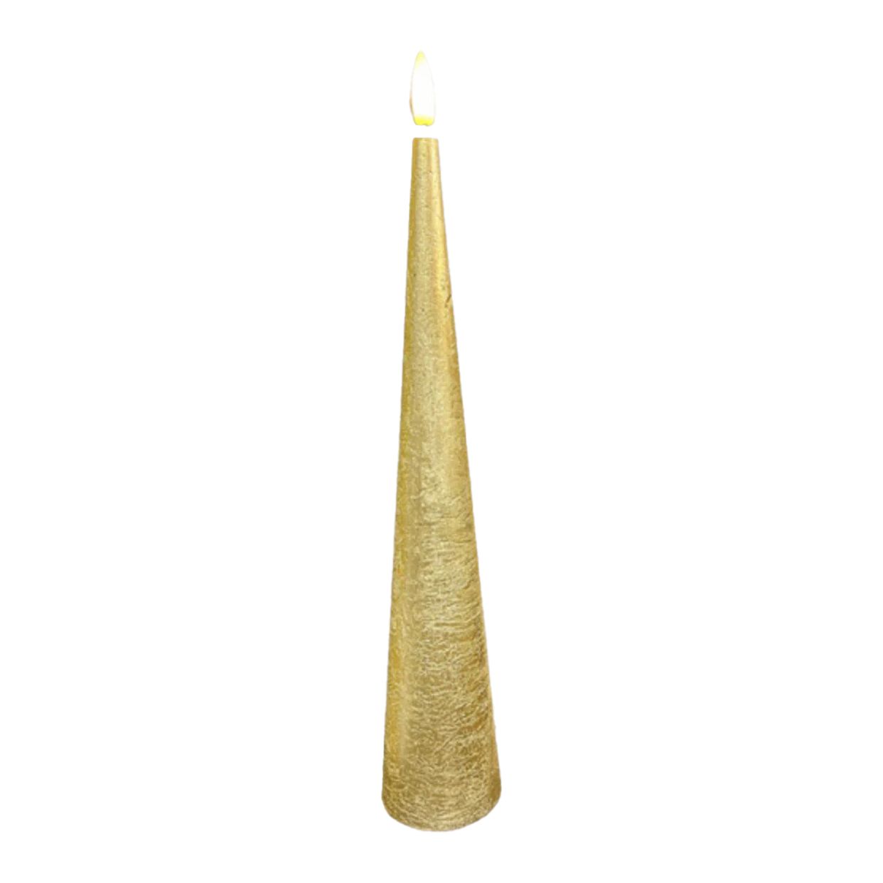 Stellar Candle LED Gold Cone 25cm