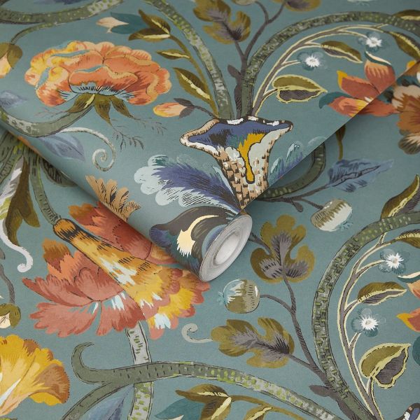House of Hackney Wallpaper Gaia Prussian Blue