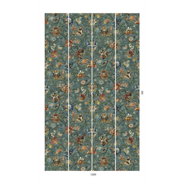 House of Hackney Wallpaper Gaia Prussian Blue