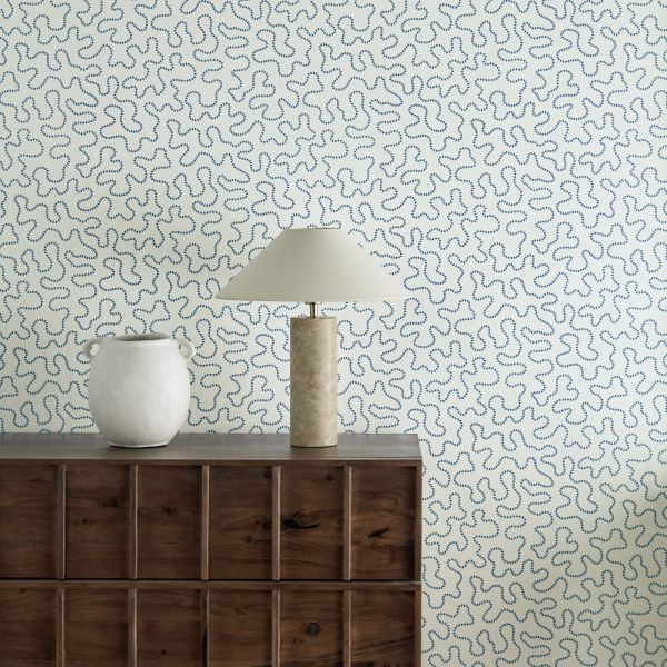 Harlequin X Sophie Robinson Wallpaper Wiggle Lapis/Sky