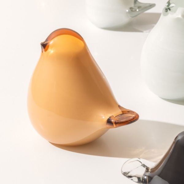 Present Time Statue Fat Bird Large Orange