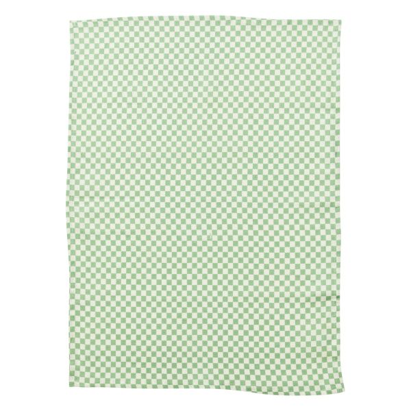 Bonnie And Neil Tea Towel Tiny Checkers Sage